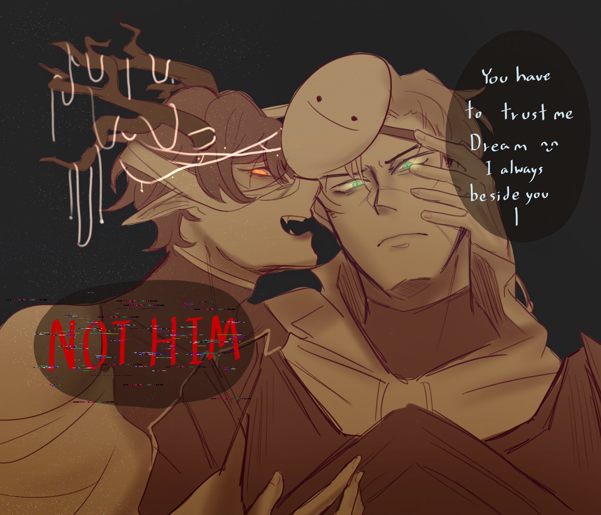 CH on Twitter: "they had fun with their puppets. 🤡 #dreamxd #dreamfanart #georgehd # ...