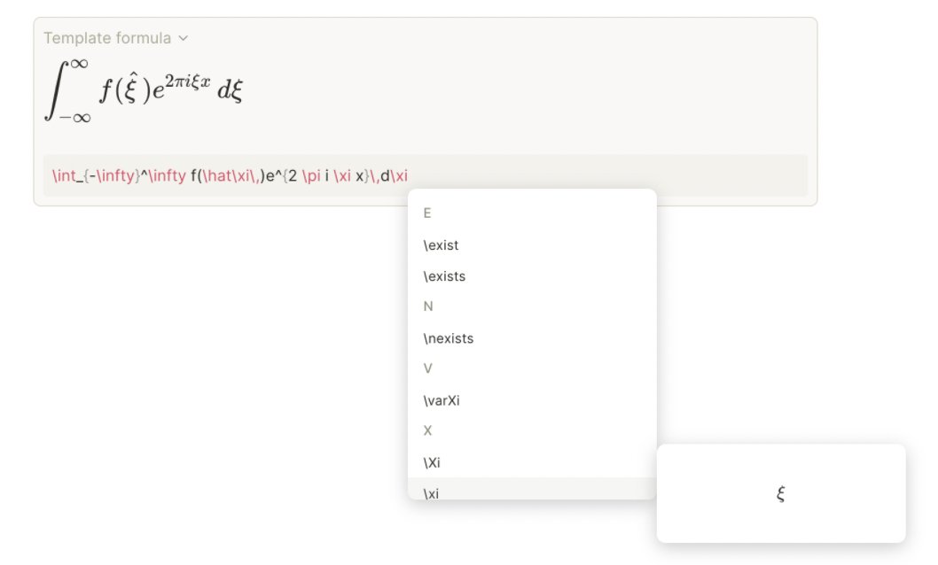 Any on Twitter: "We've added support for LaTeX mathematical equations in the object canvas https ...