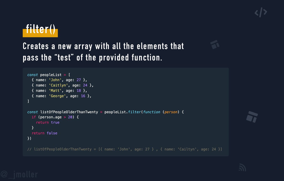 ⚡️ JavaScript Array helper methods Cheat Sheets. - المسلسل من George ...