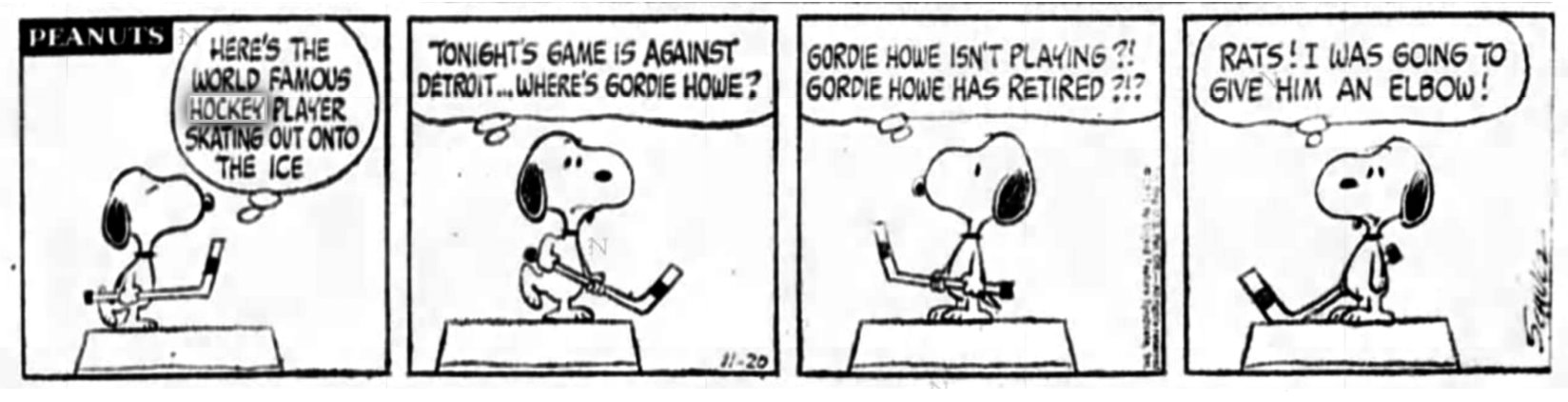 Snoopy Hockey Cartoon
