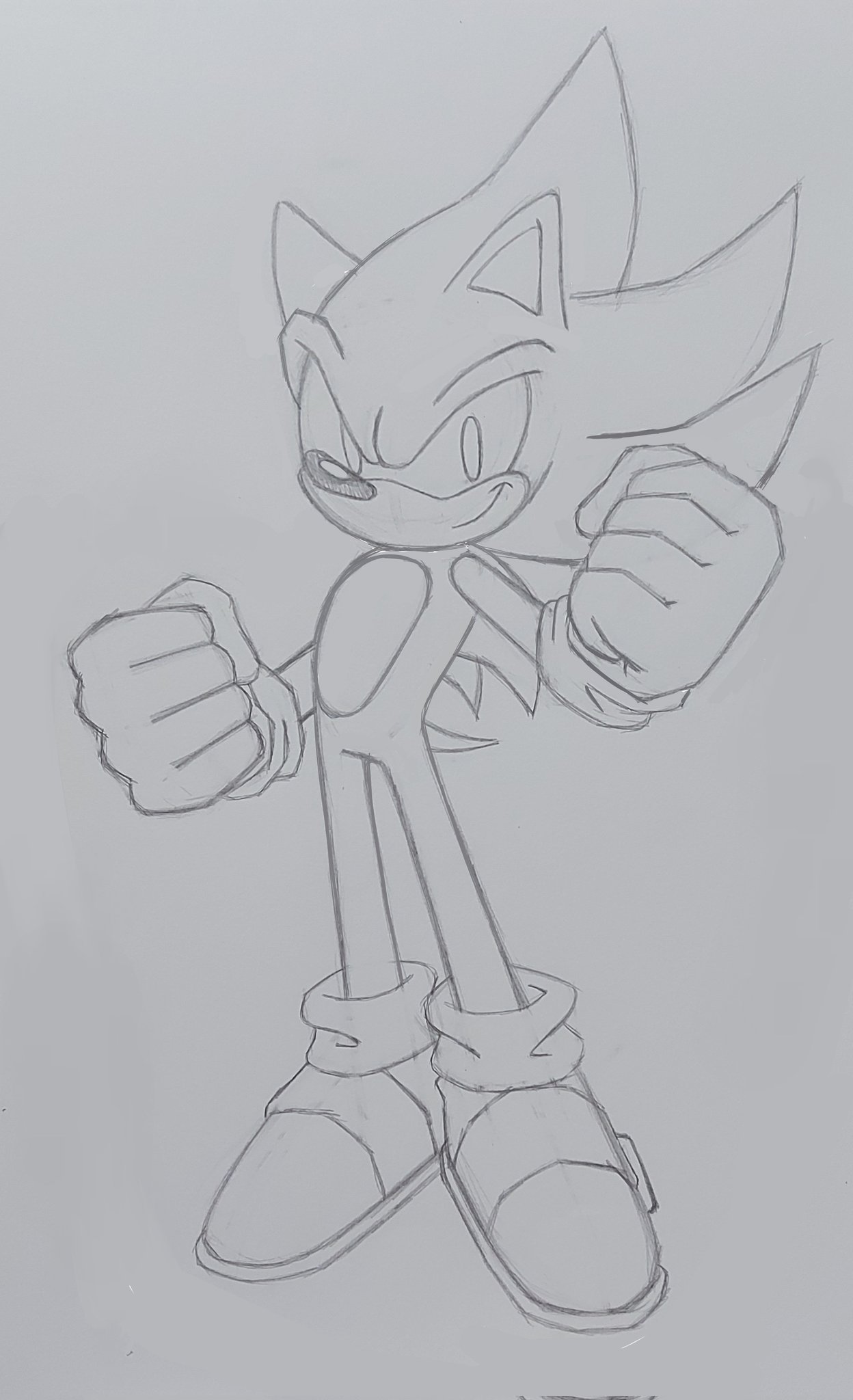 Super Sonic The Hedgehog Drawings