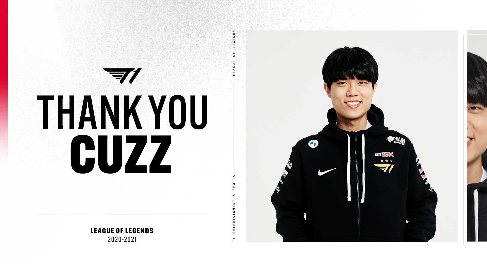T1 LoL on Twitter: "금일부로 T1 League of Legends 'Cuzz' 문우찬 선수와의 계약이 종료됨에 따라 'Cuzz' 선수와의 여정을 마무리하게 ...