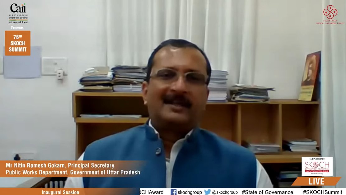 SKOCH Group on Twitter: "Nitin Ramesh Gokarn,Principal Secy., PWD, Govt. of Uttar Pradesh, at ...