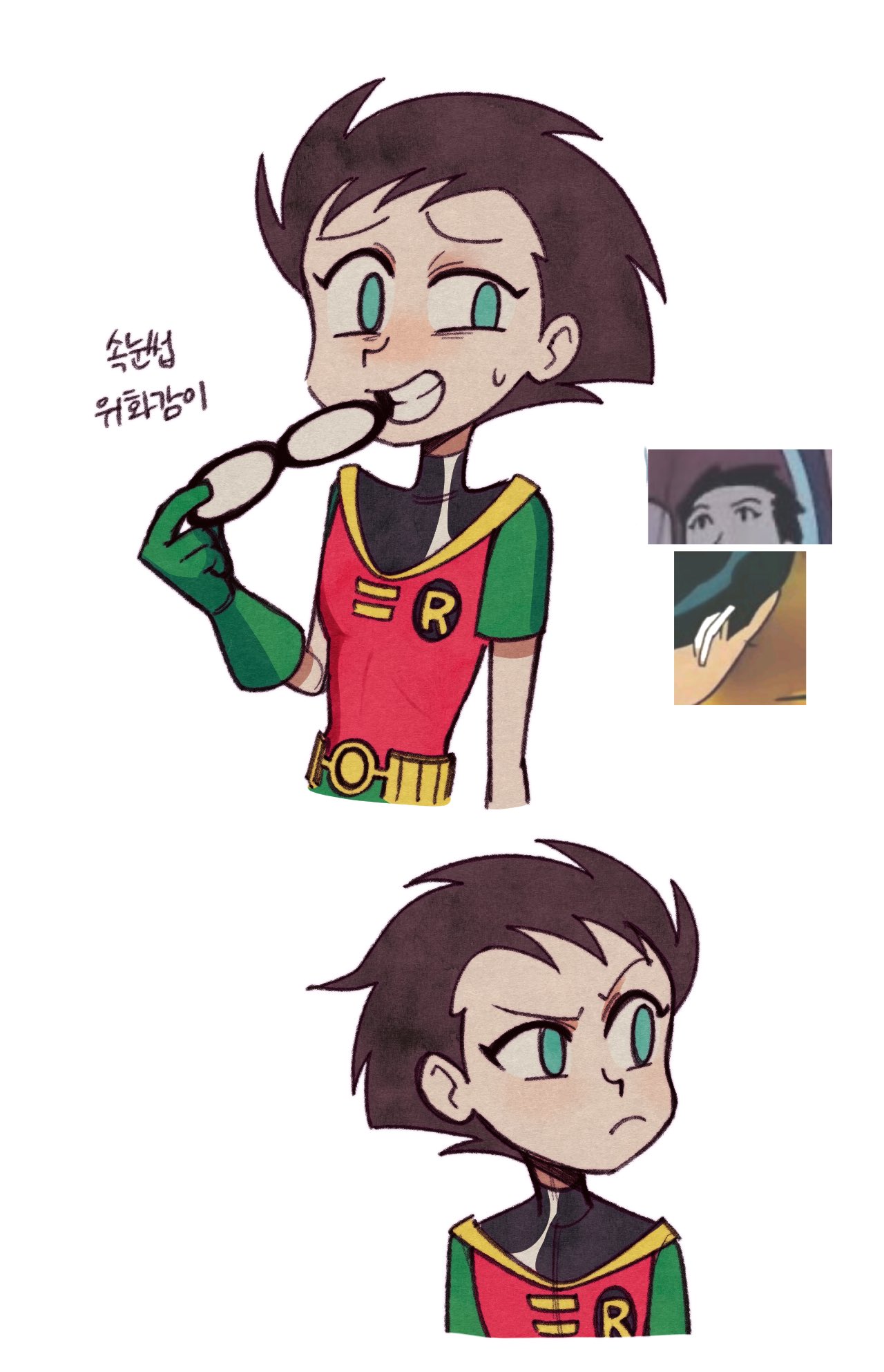 Robin Unmasked Teen Titans