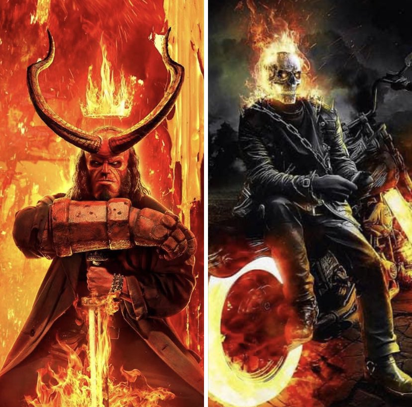 Ghost Rider Vs Hellboy