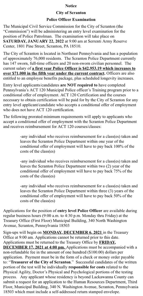 Civil Service Police Exam