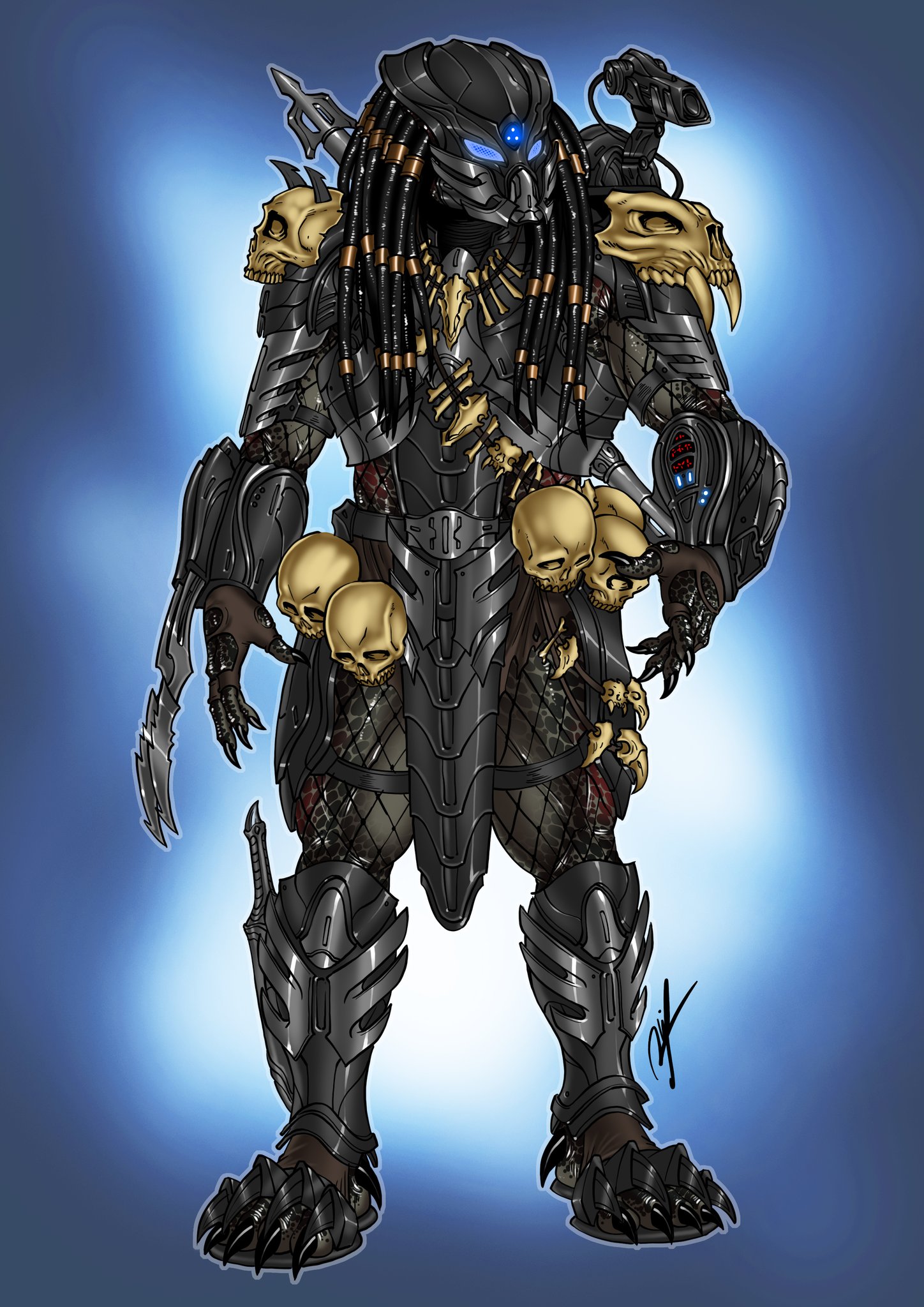Ronnie Ilustrador on Twitter: "[Commission] Black Armor Predator #Predator #yautja #Commission ...