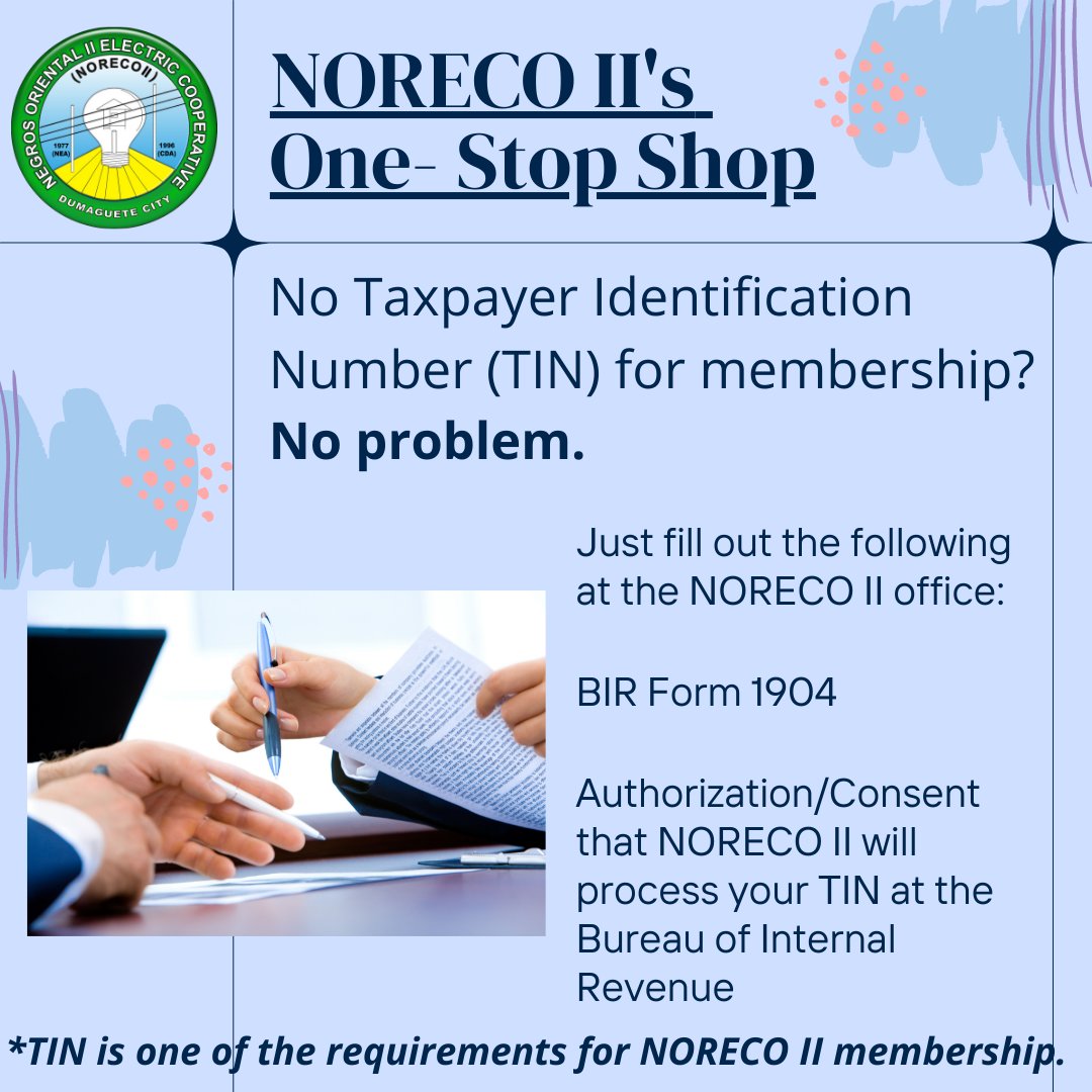 Event - No Taxpayer Identification Number (TIN) for your membership ...