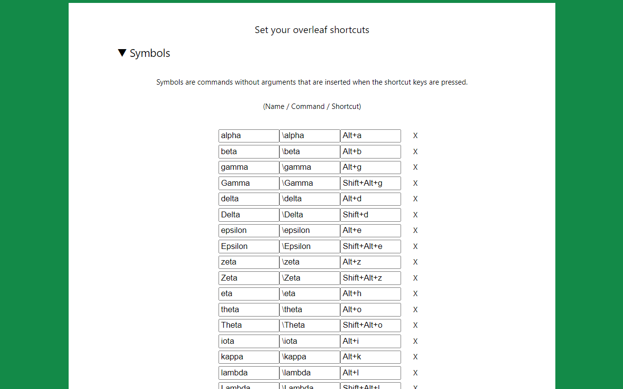 Gamma Keyboard Shortcut