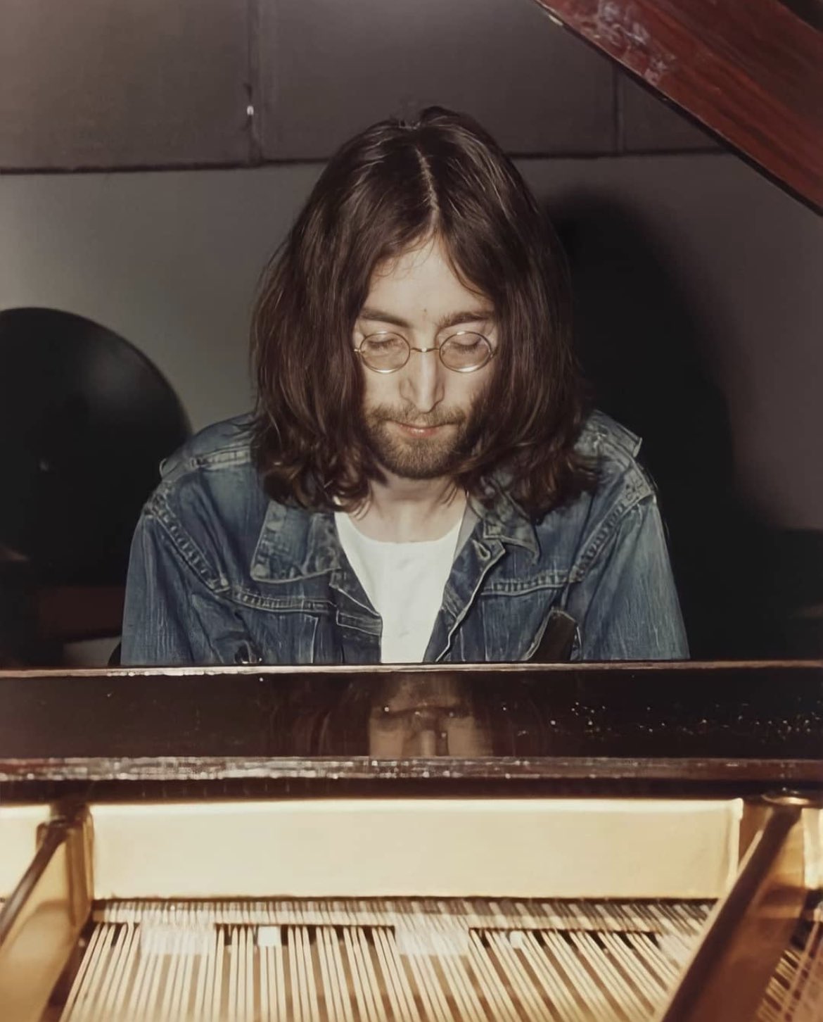 John Lennon Playing Piano