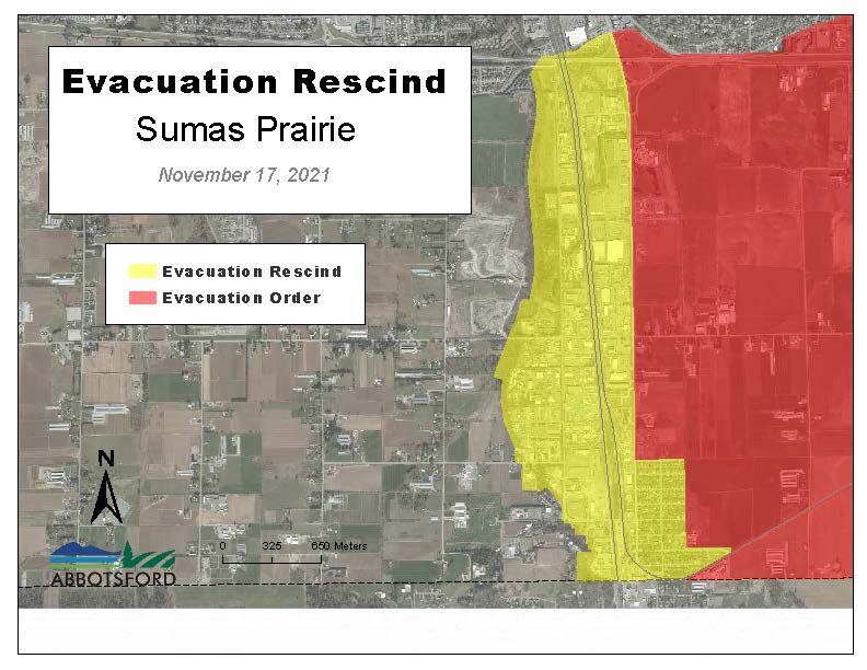 Evacuation Order for the Huntingdon Village and west of Sumas Way ...
