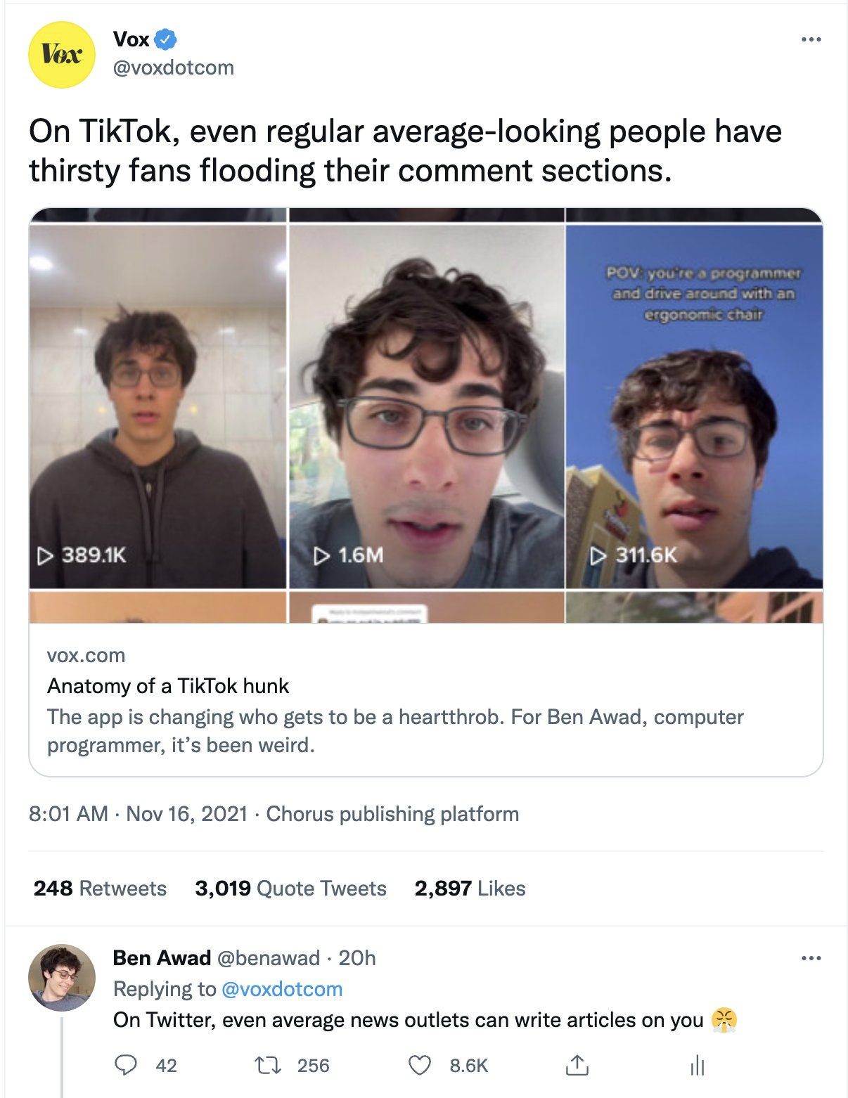 Ben Awad on Twitter: "there's justice in the world https://t.co/KJlIJY3AOy" / Twitter