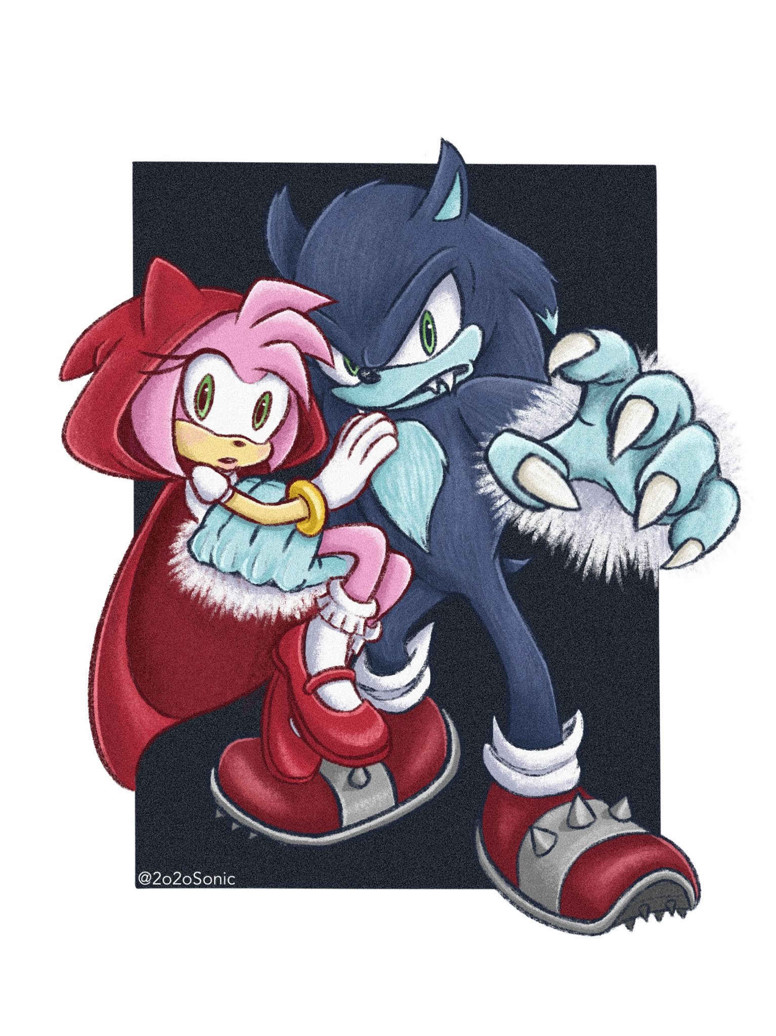 Sonic The Werehog And Amy Kiss