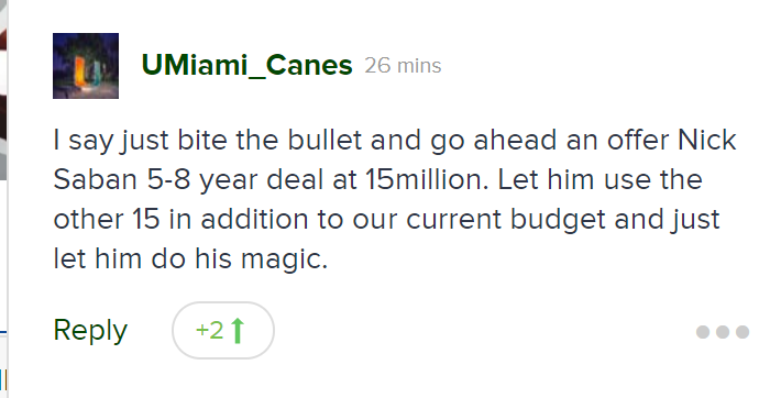 Message Board Geniuses on Twitter: "Look out #Alabama, #Miami has money and they're coming for ...
