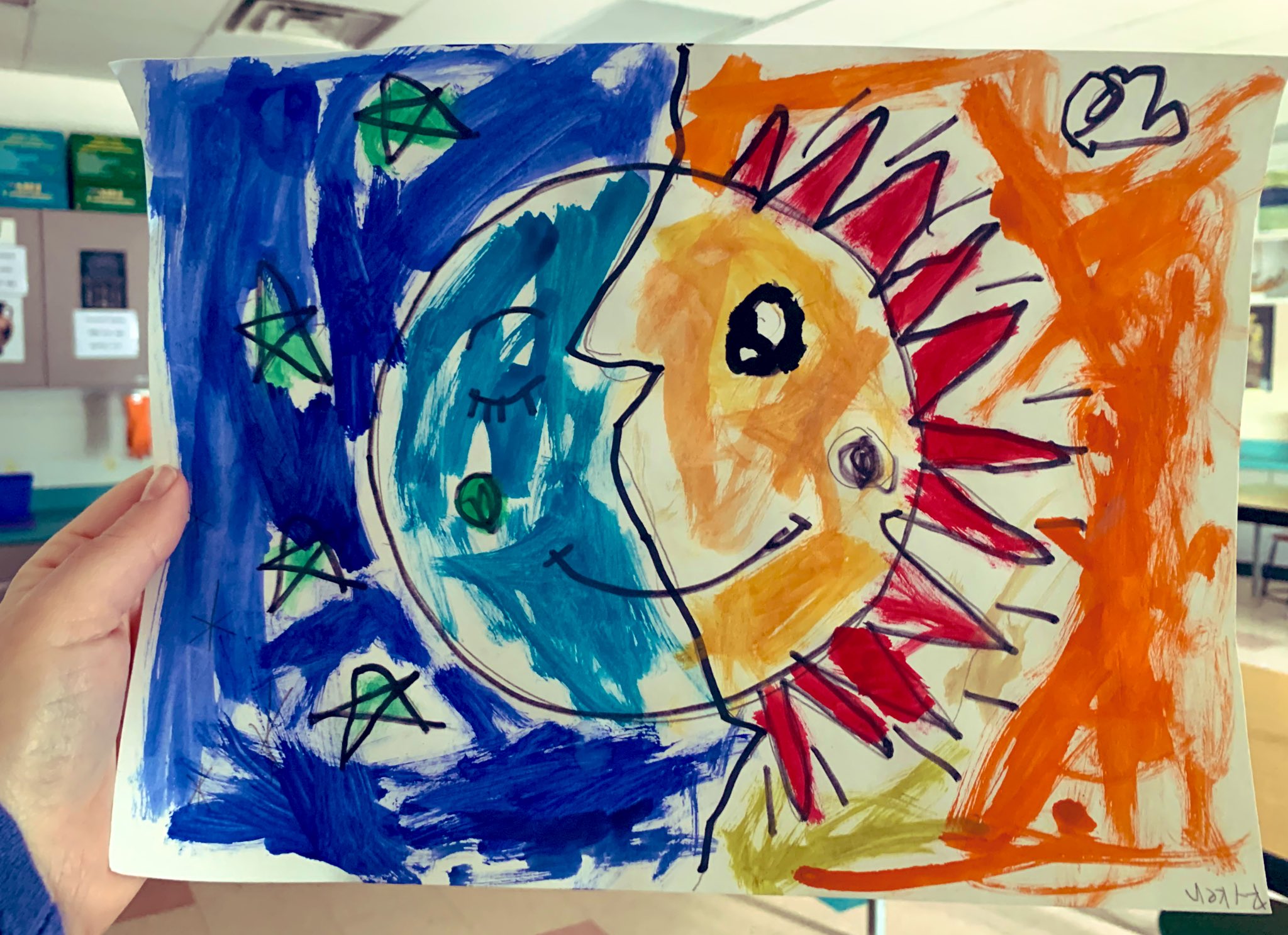 Sun And Moon Drawing For Kids