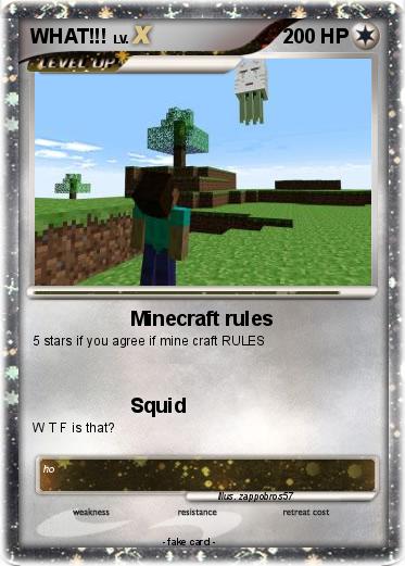Fake Minecraft Pokemon Cards