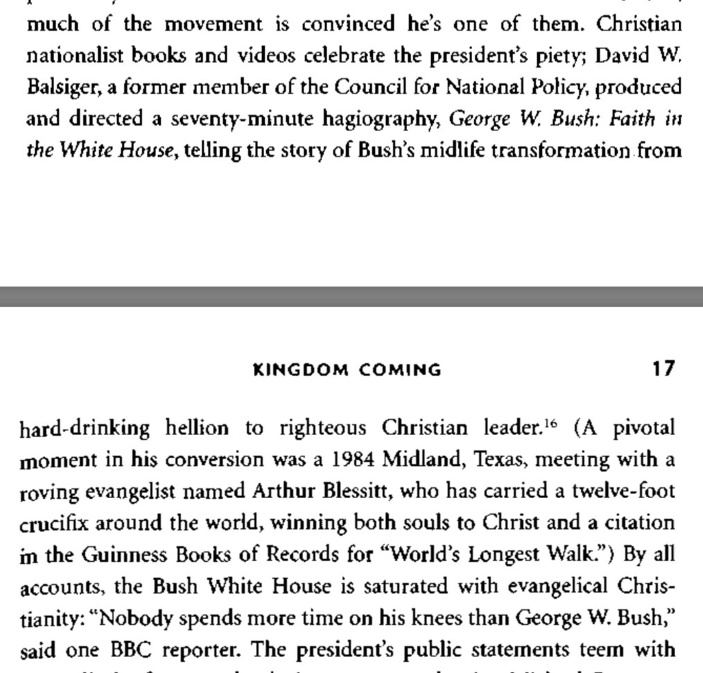 Bush's meeting with Blessitt is also identified as a pivotal event in ...