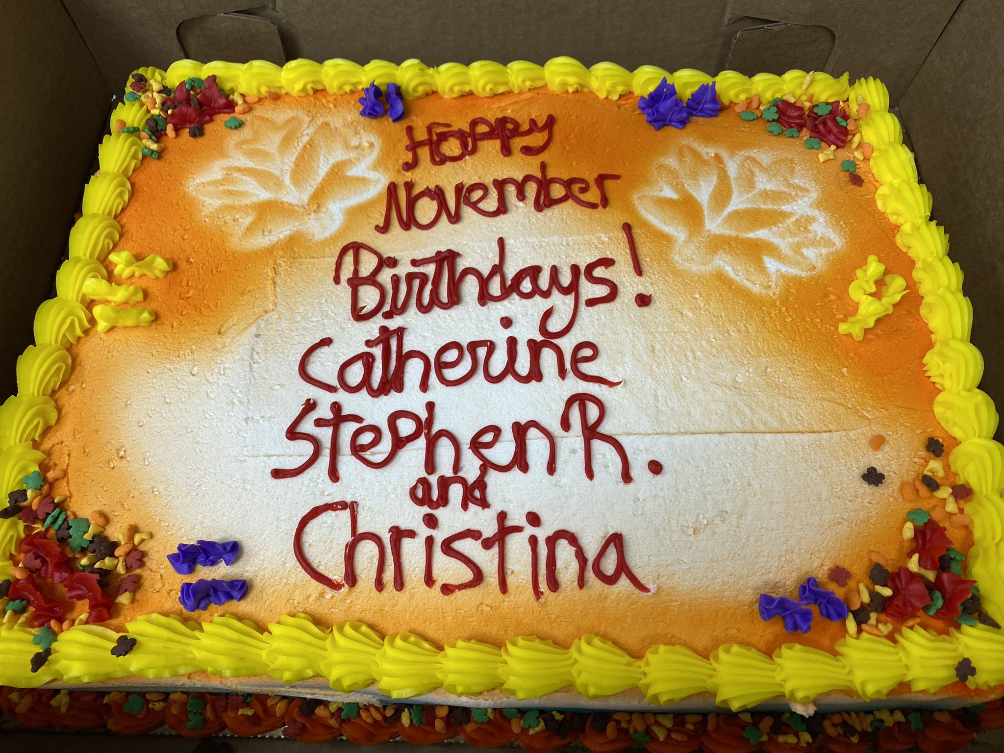 November Birthday Cakes