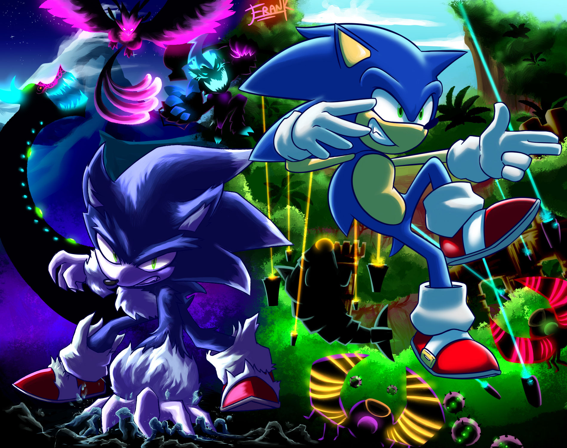 Sonic Vs Shadow Vs Silver Wallpaper