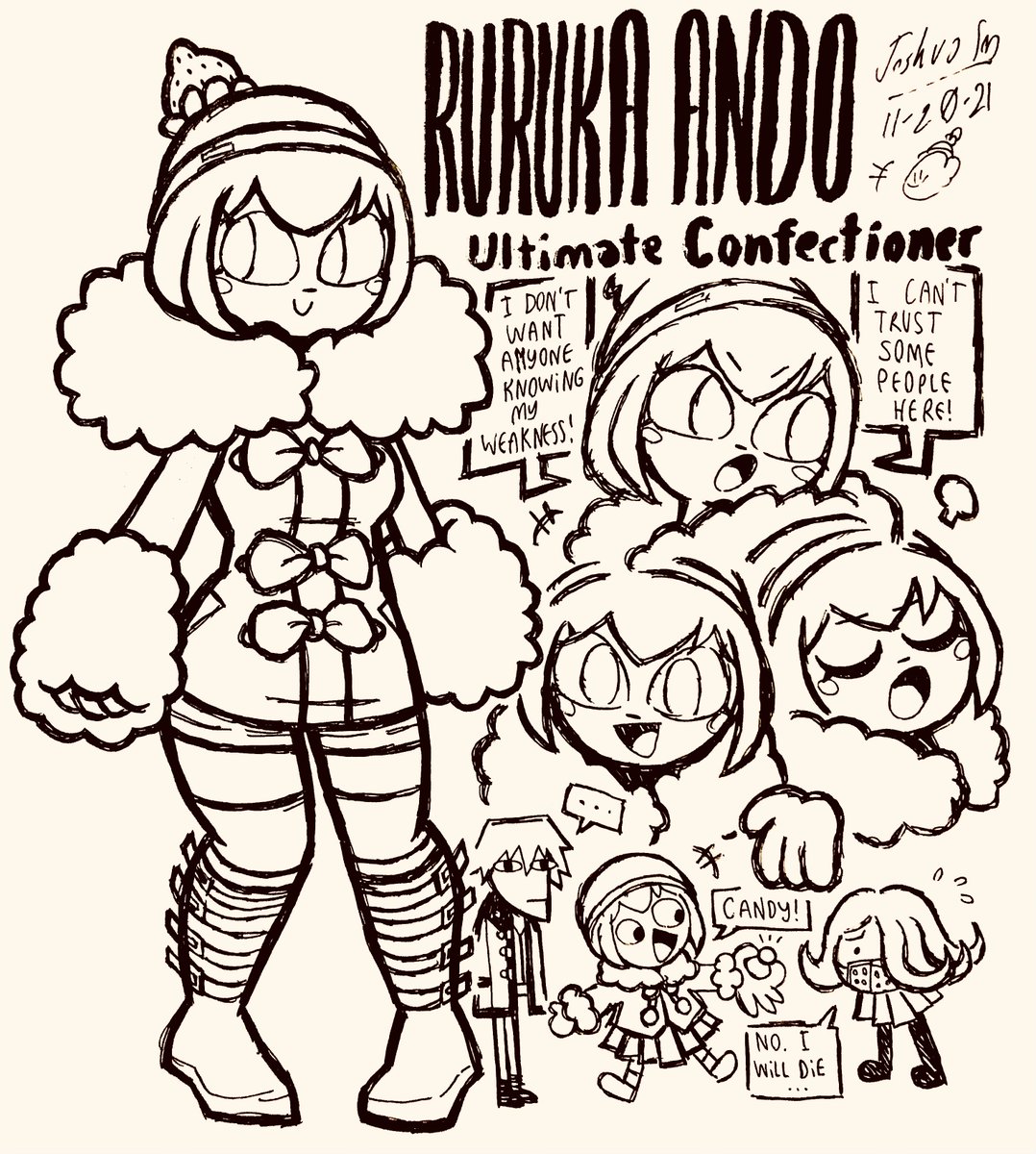 「Ruruka Ando Doodles #danganronpa #rurukaando 」Josh-S26 🍎の漫画