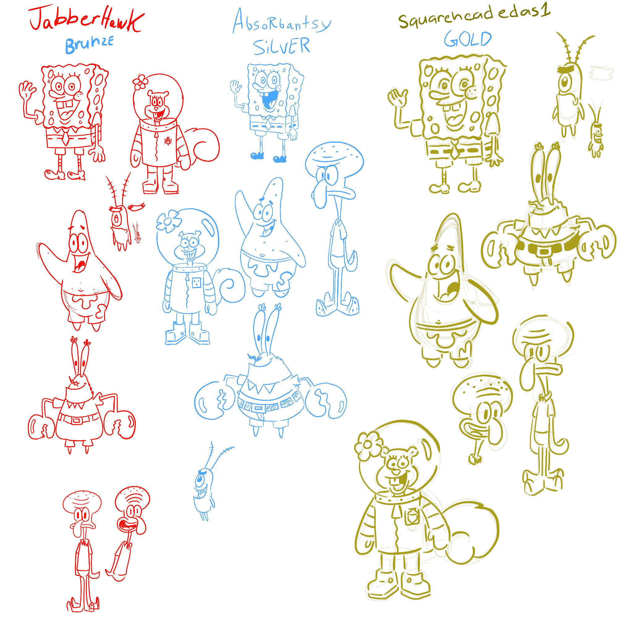How To Draw Spongebob Characters