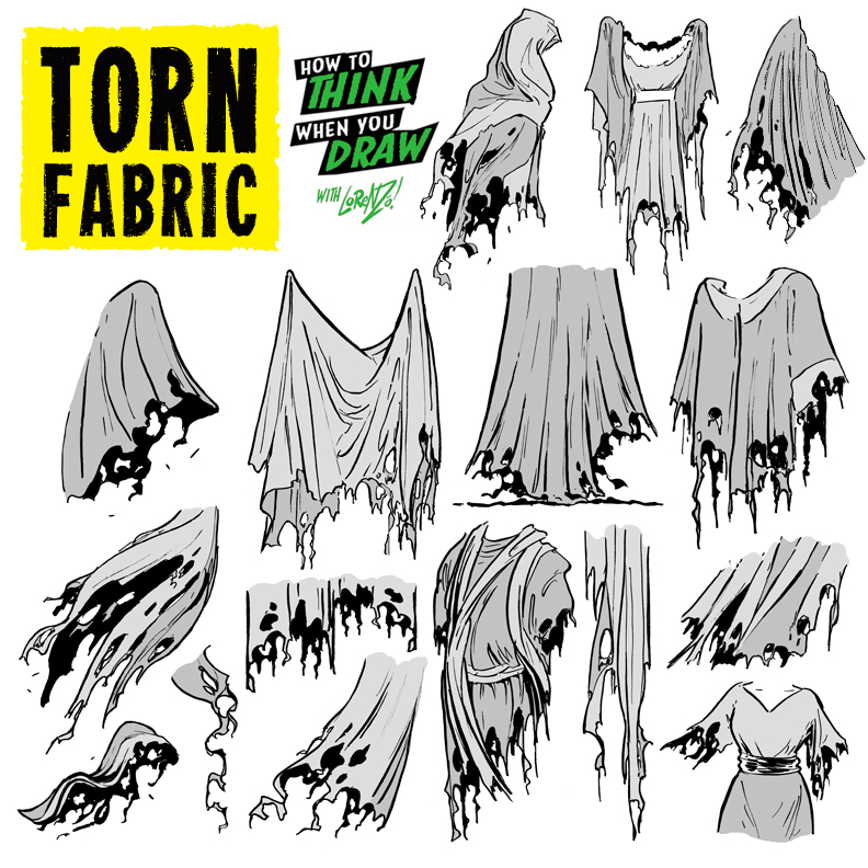 Tattered Cape Drawing