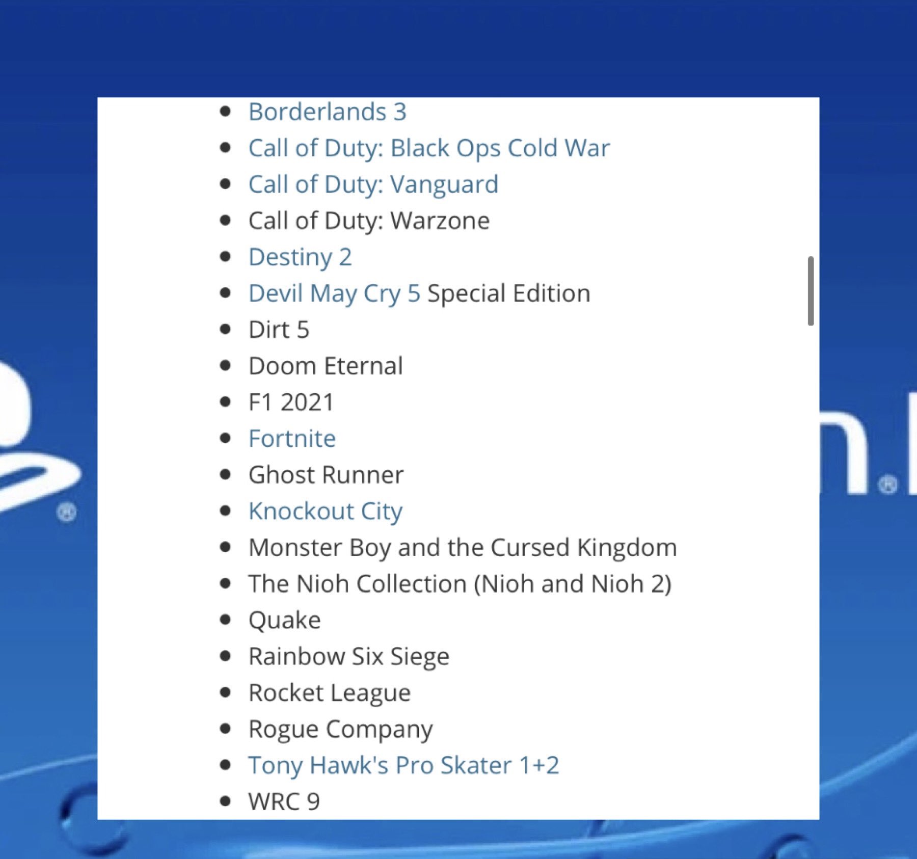 Ps5 Games List
