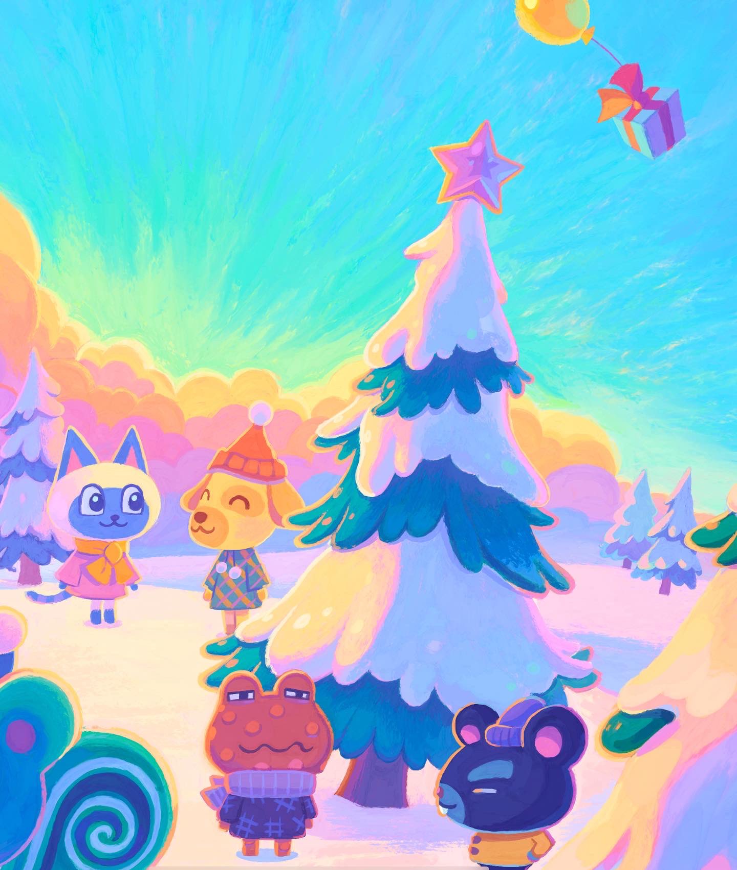 Animal Crossing New Leaf Winter Wallpaper