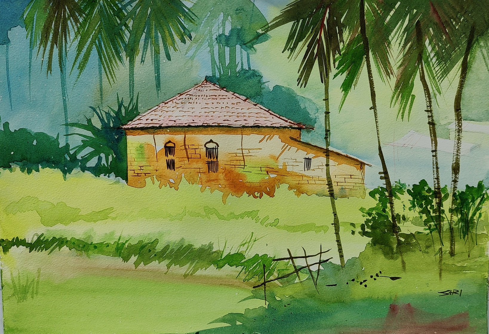 Milind Mulik Watercolor Landscape