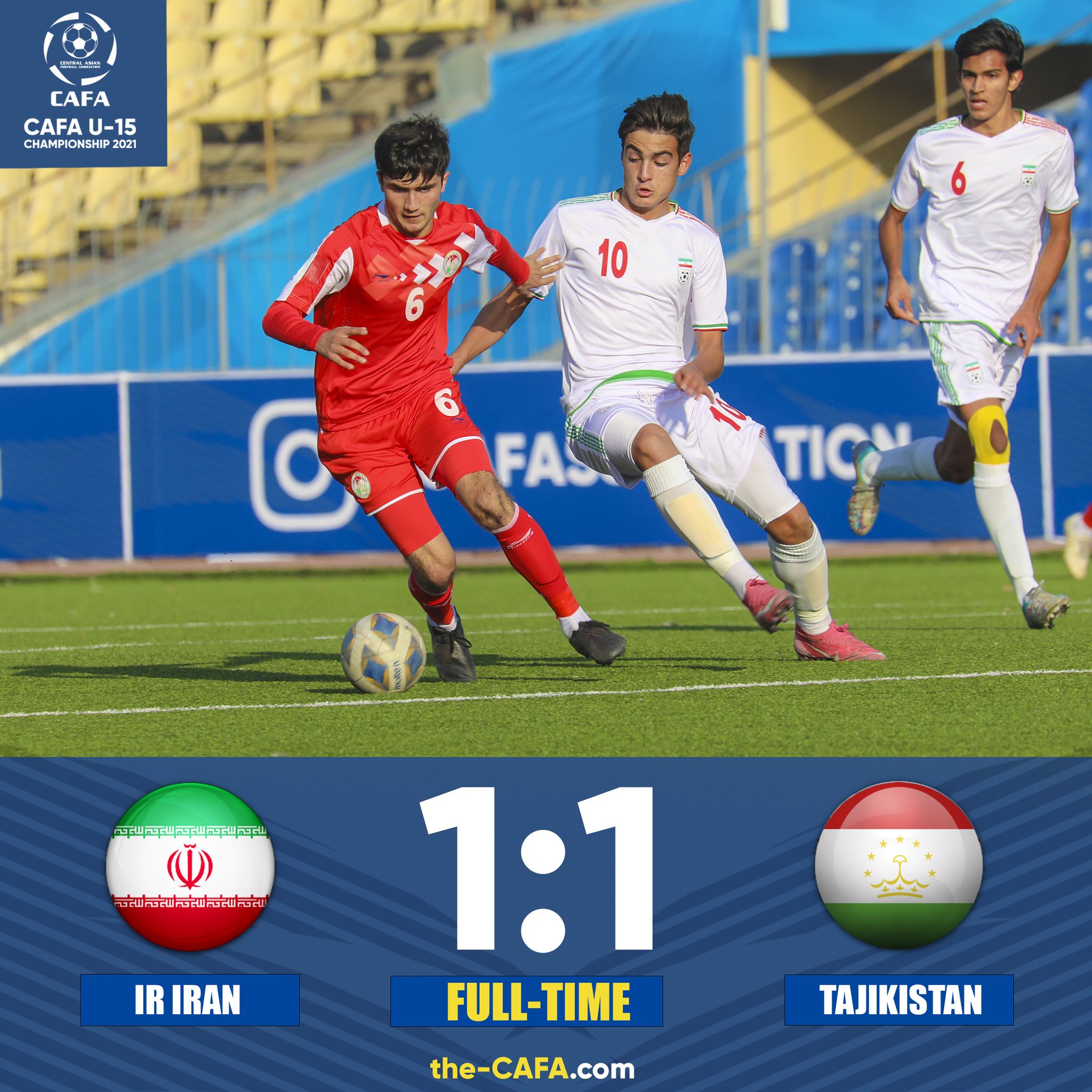 Tajikistan Football on Twitter: "CAFA U-15 Championship 2021 Matchday 2 IR Iran vs Tajikistan ...