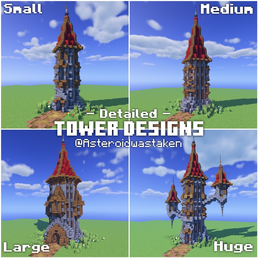 Minecraft Tower Blueprints 4 Best Modern Tower Designs To Build In