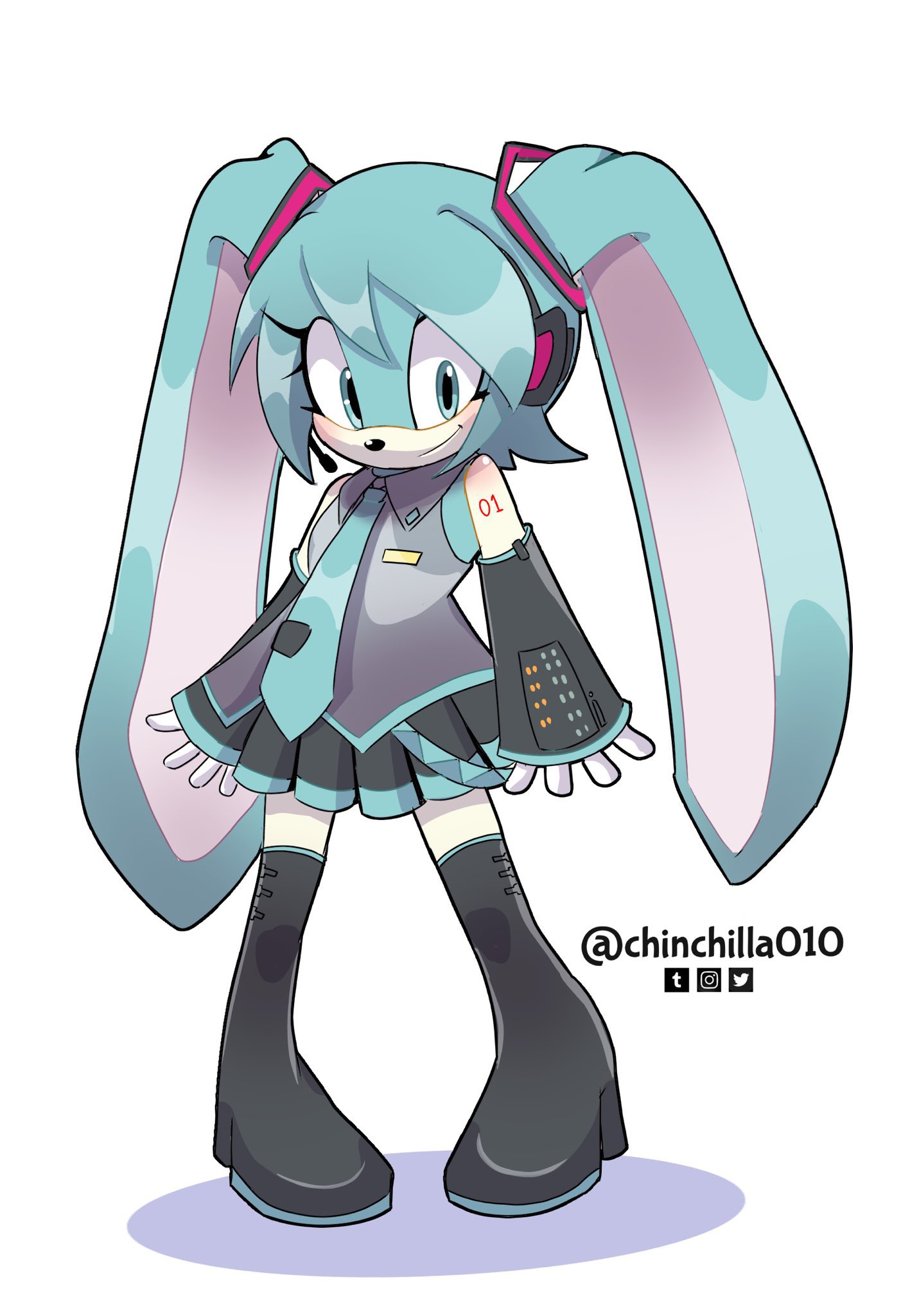 Hatsune Miku And Sonic