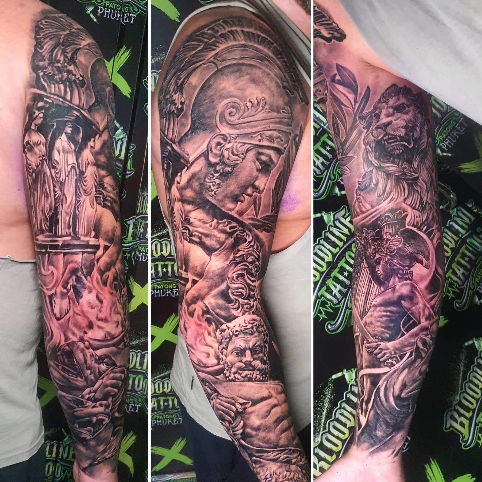 Greek Statue Tattoo Sleeve