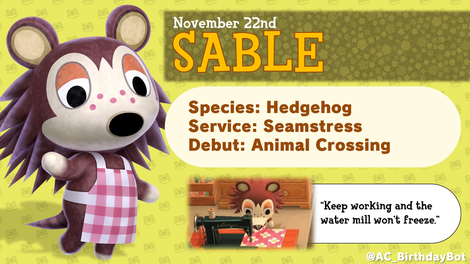 November Birth Animal