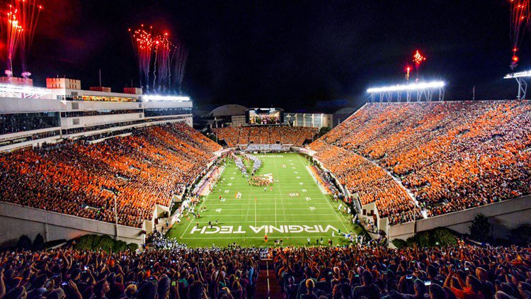 College Football Stadiums At Night