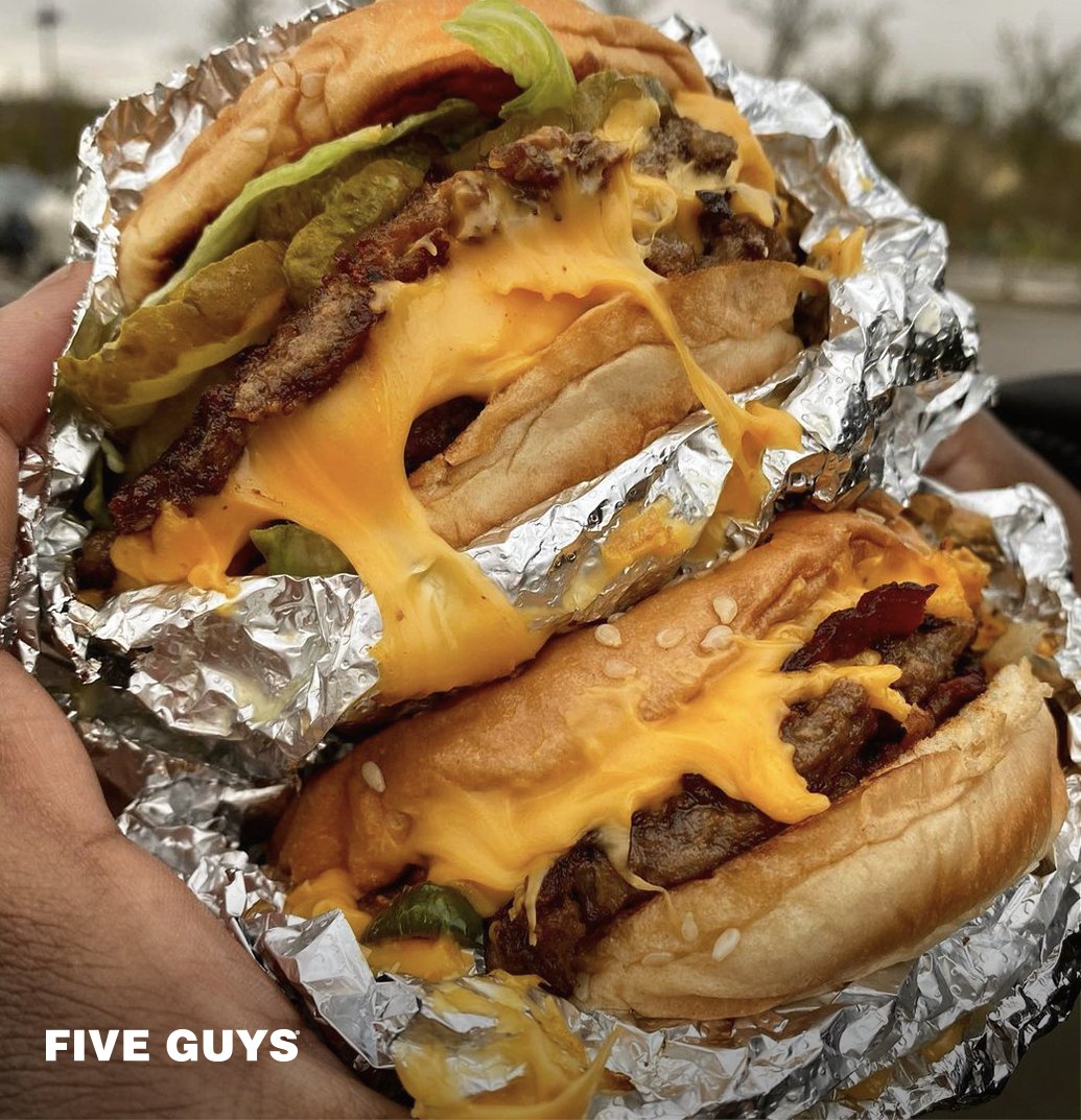 Double Bacon Cheeseburger Five Guys