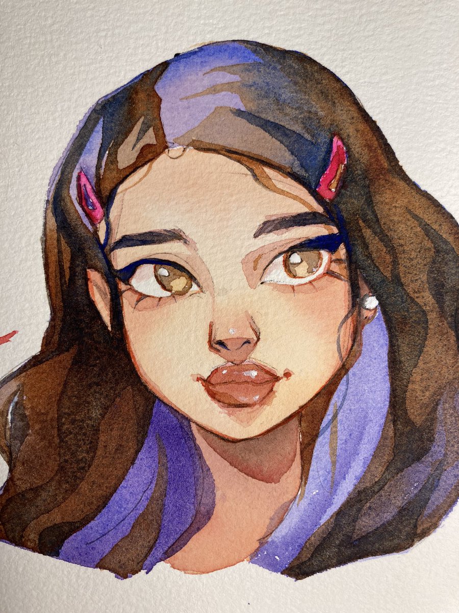 「No new art butface study using watercolo」|Nikky | taking a break from ...