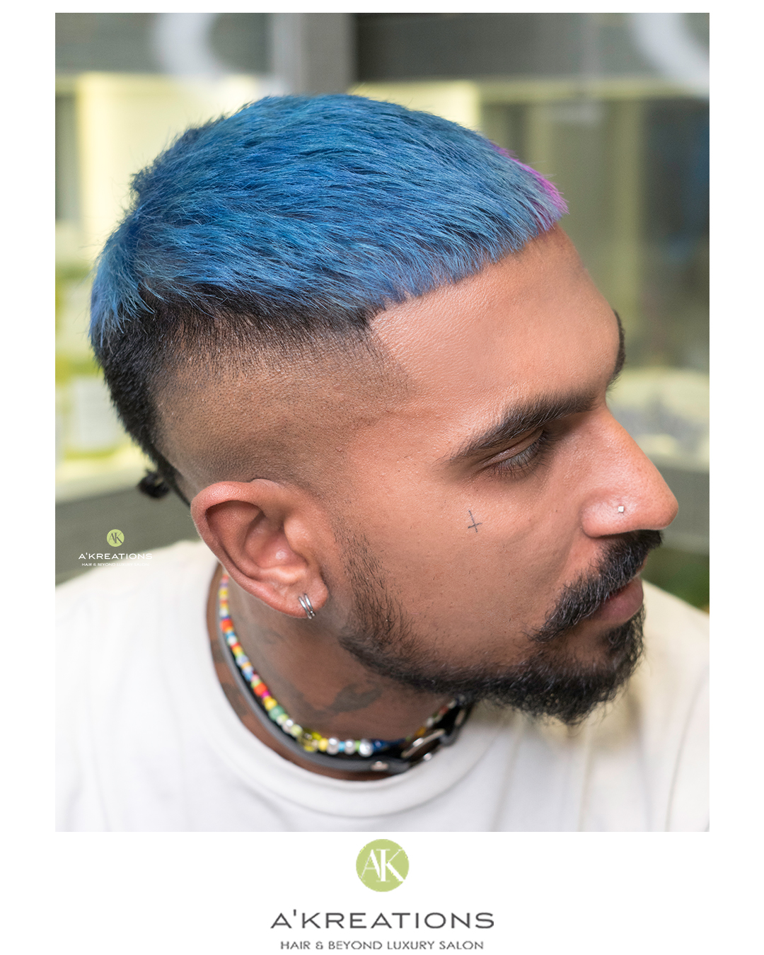 Short Blue Hair Men