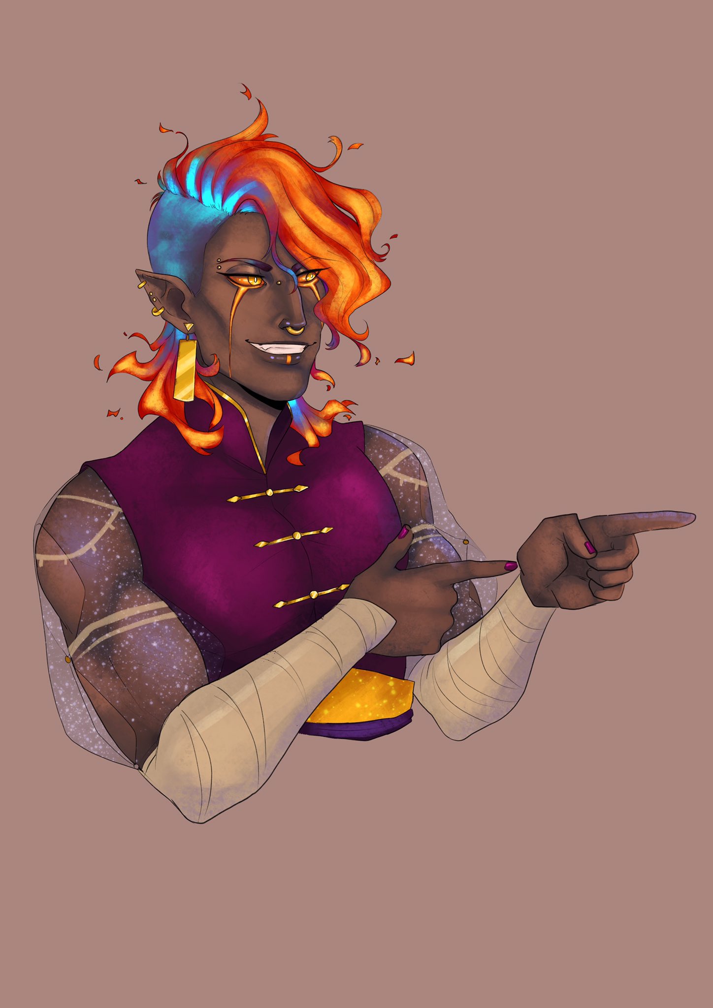 Fire Genasi Monk