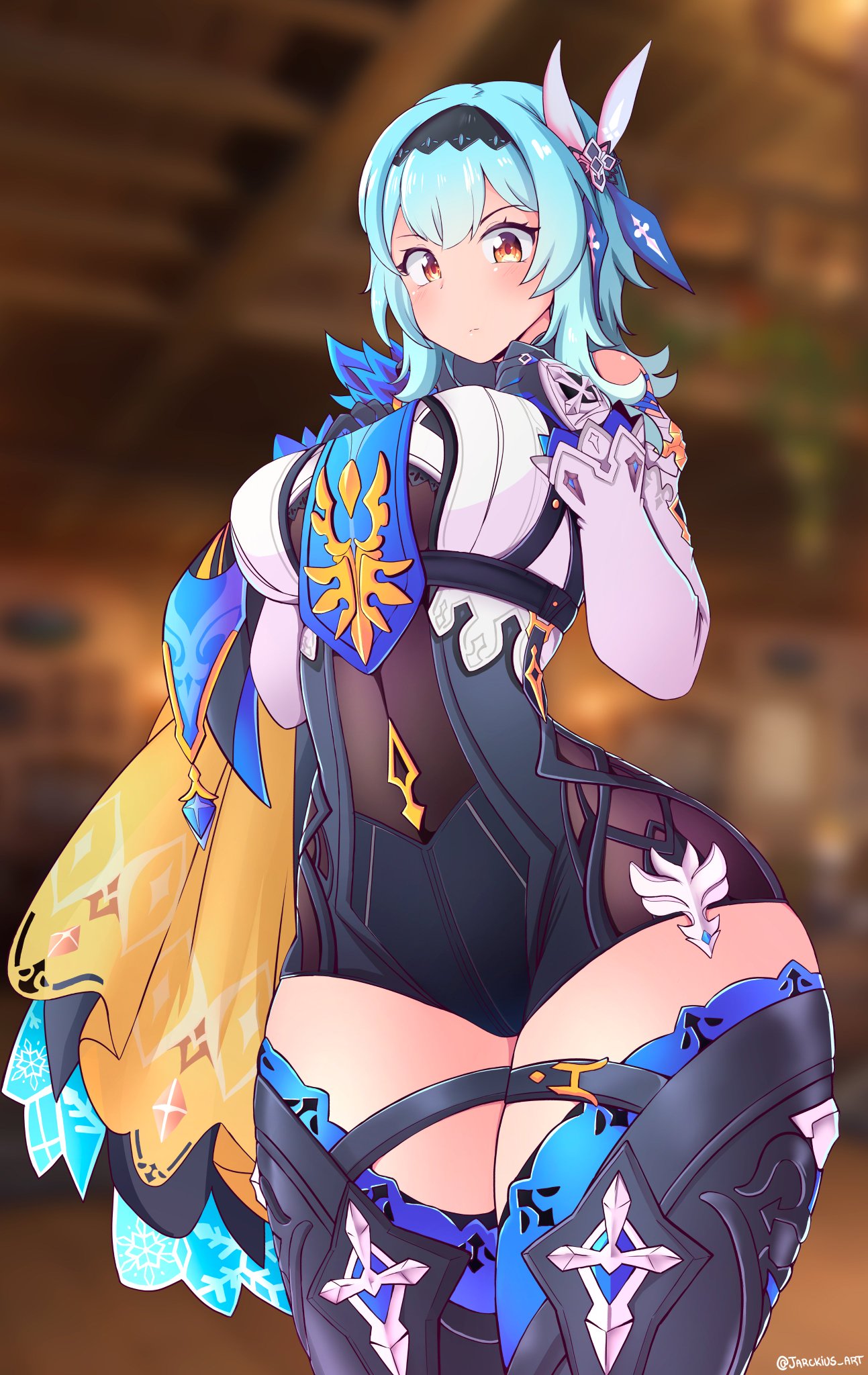 Jarckius Art on Twitter: "Eula 🤍 ️ Commissioned by: @Area52D #Eula #eulalawrence #genshintwt # ...