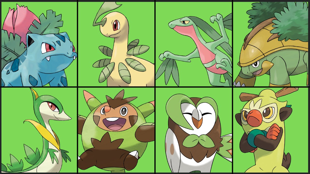 All Grass Pokemon Starters
