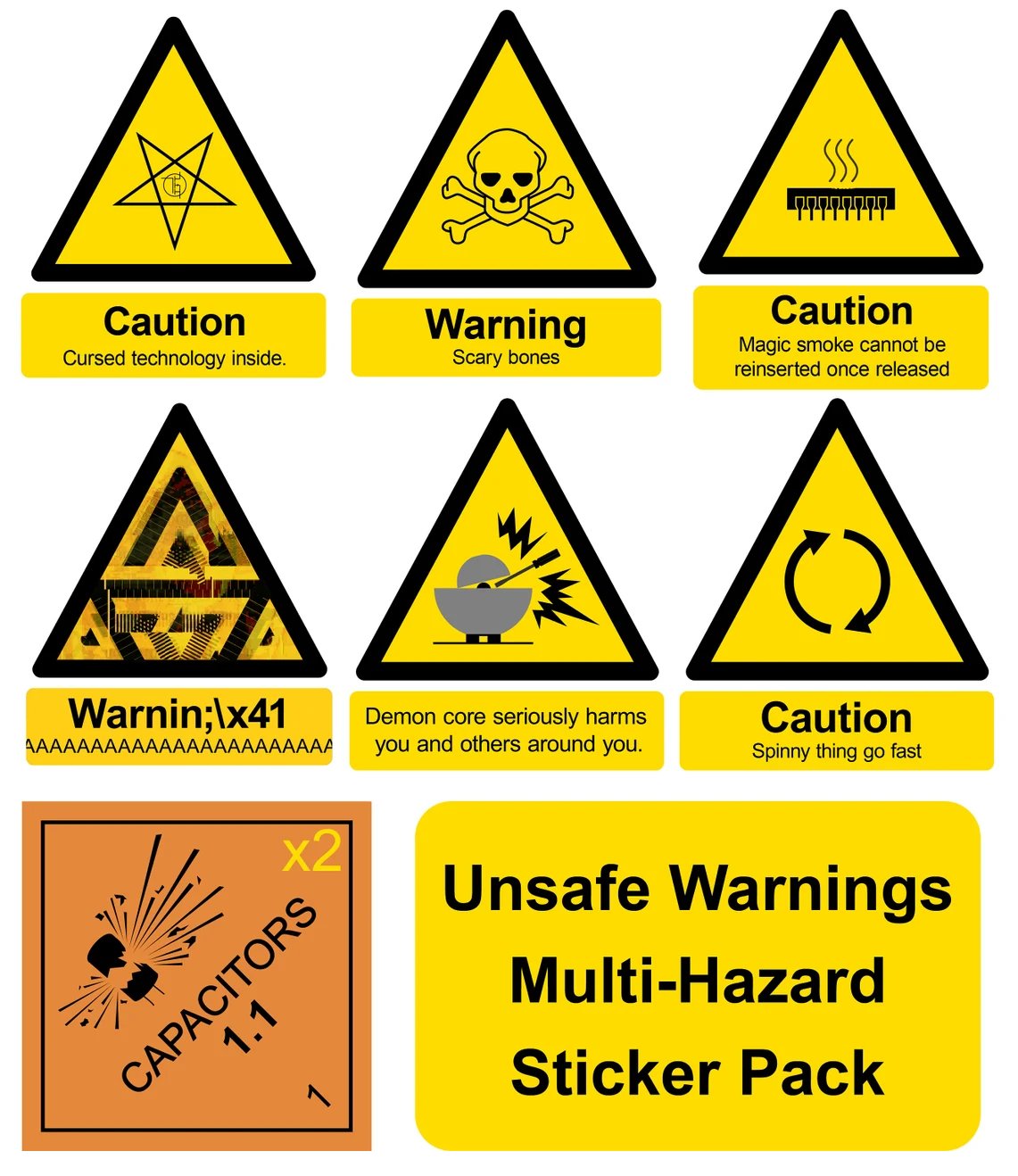 Unsafe Do Not Use Stickers