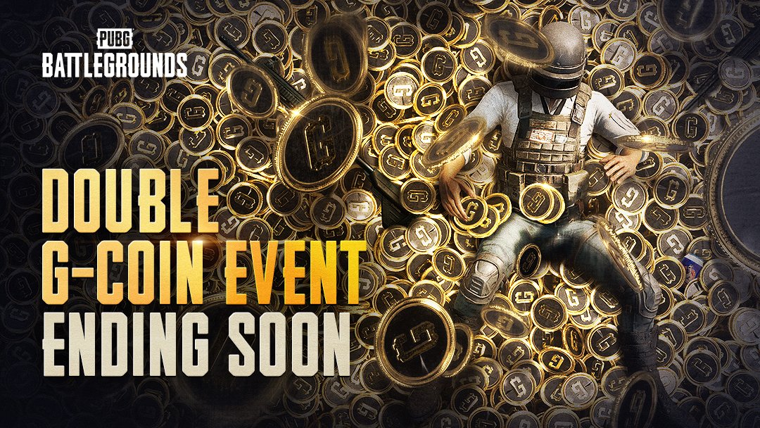 PUBG: BATTLEGROUNDS on Twitter: "LAST CHANCE to pick up 2x G-Coin during our best ever Black ...