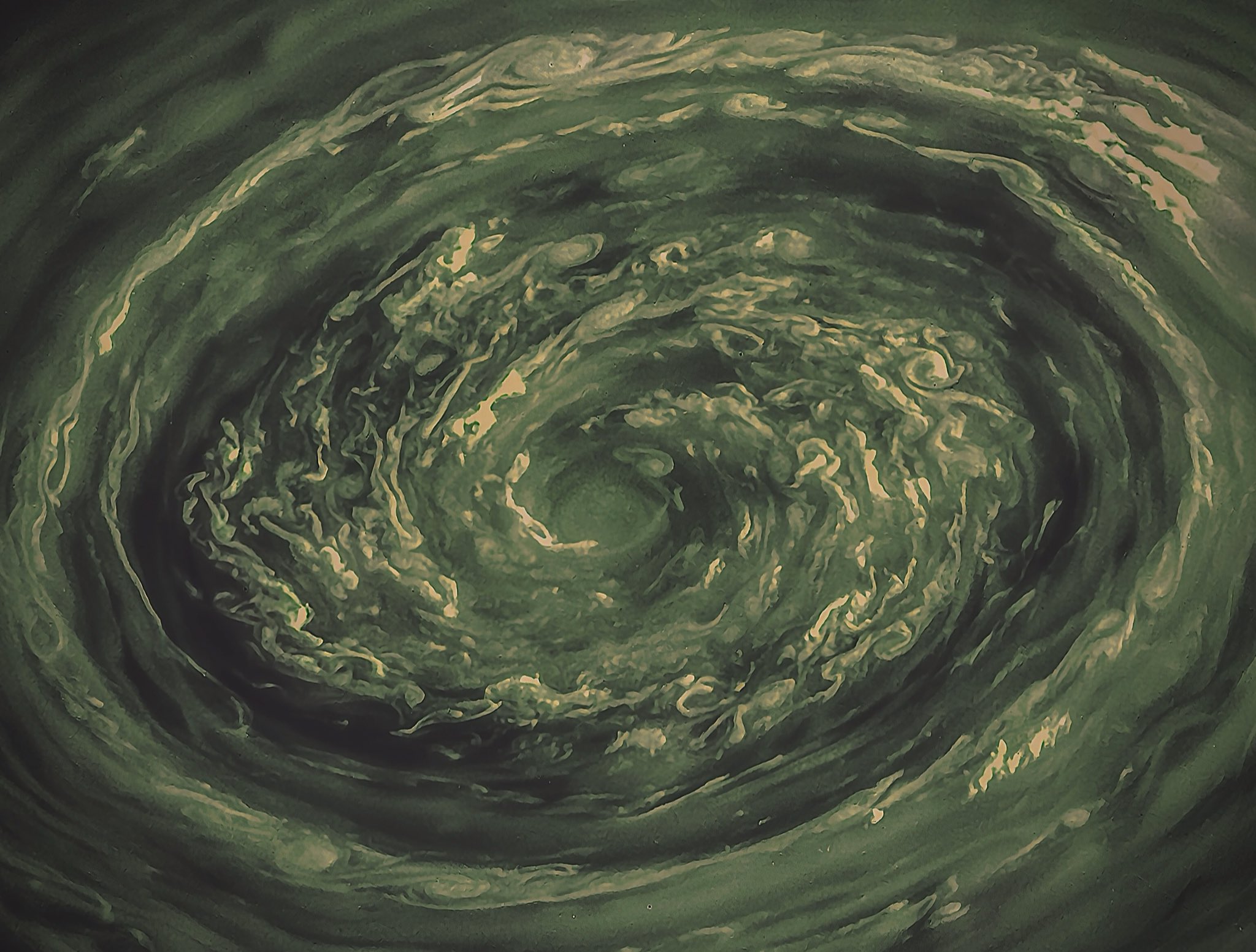 Saturn South Pole Vortex