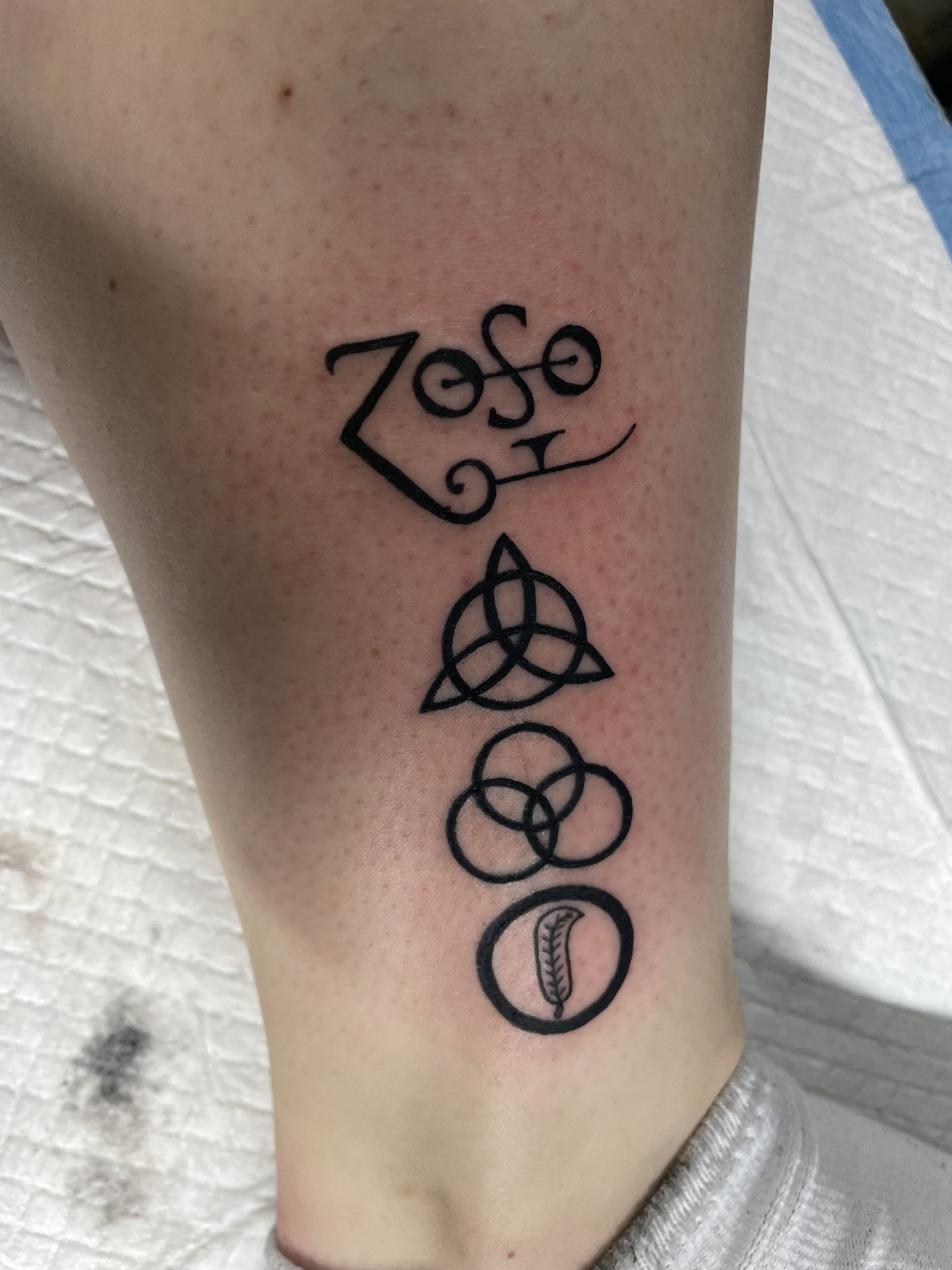 Led Zeppelin Symbols Tattoo