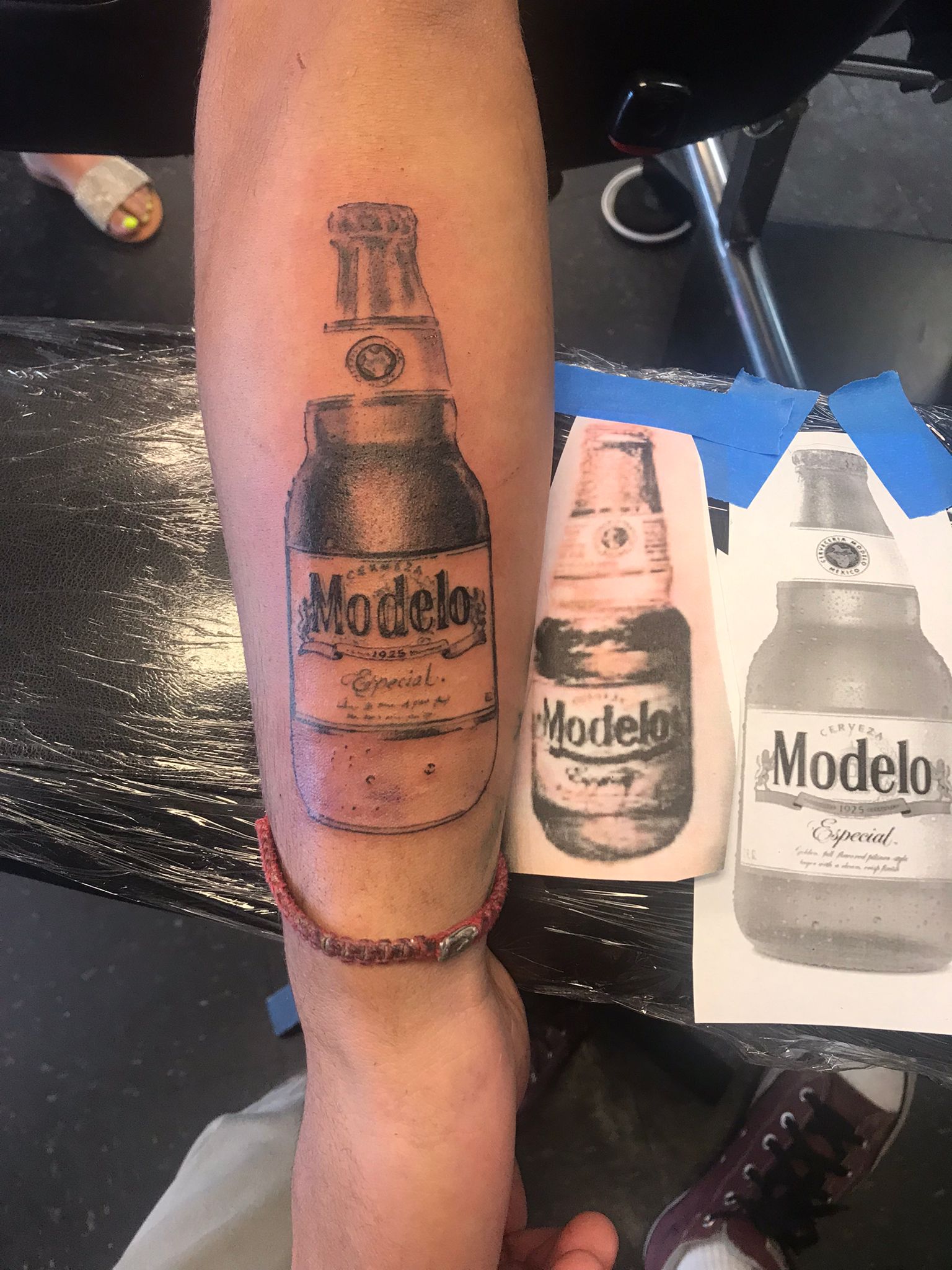 Beer Bottle Tattoo