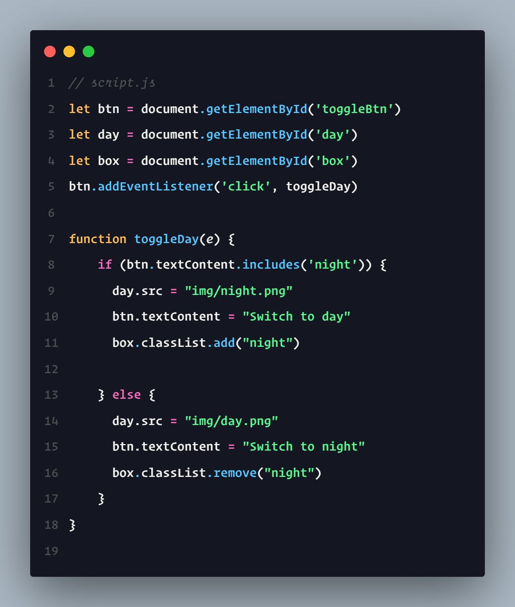 🚀 JavaScript Project for Beginners: Day-Night Switcher App Do you know ...