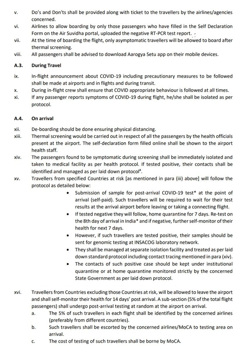 Govt of India announces revised guideline for international travel ...