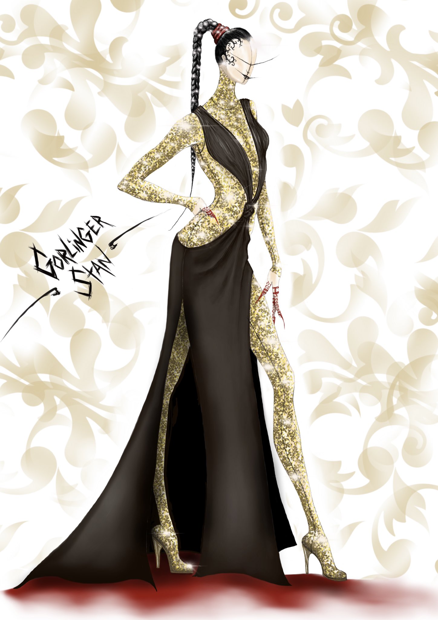 Baroque Fashion Sketch