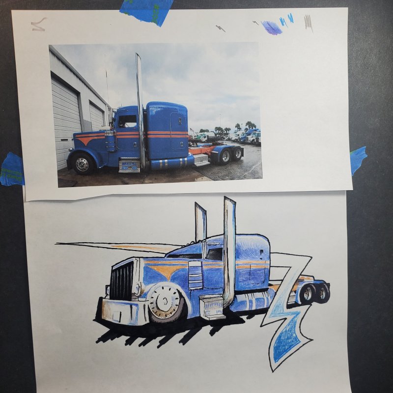 Peterbilt Truck Tattoo Designs